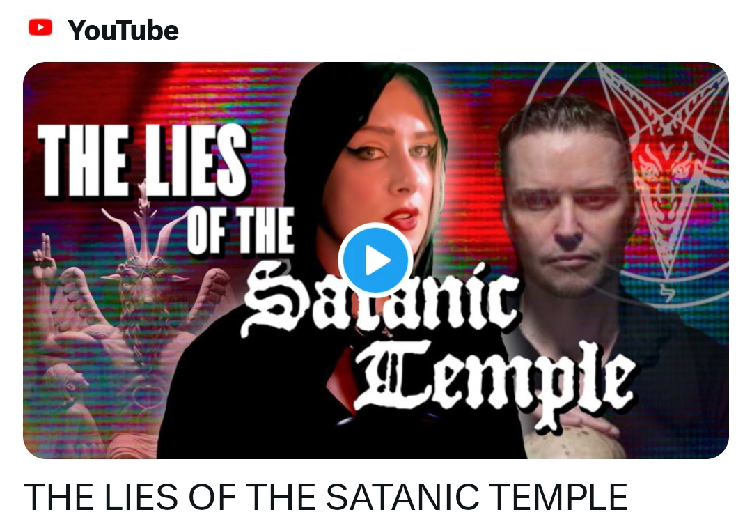 Les mensonges du Temple Satanique, exposés par la youtubeuse Dead ...